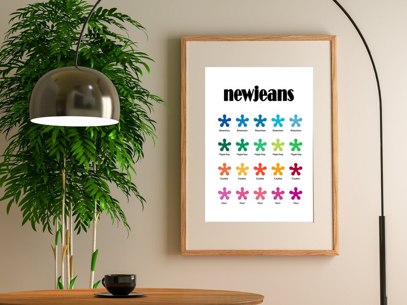 Newjeans Color Palette Print Kpop Wall Art Newjeans Kpop - Etsy