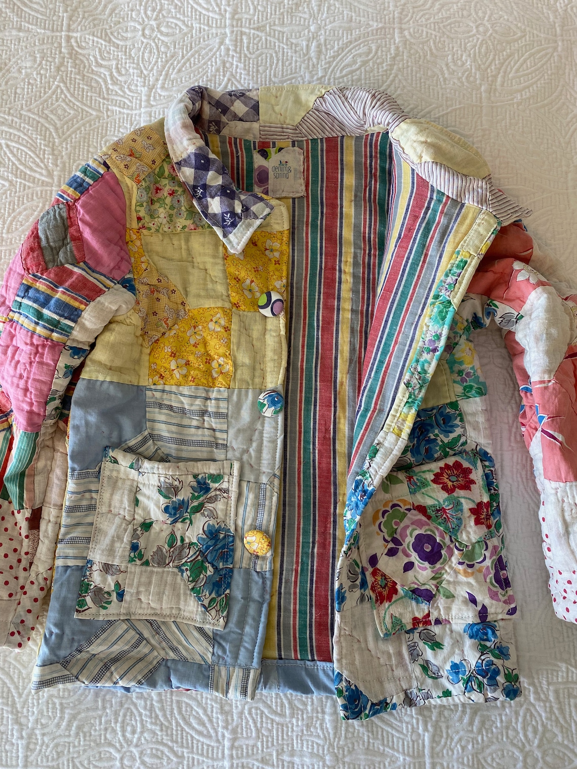 Child's Vintage Patchwork Quilt Chore Coat - Etsy