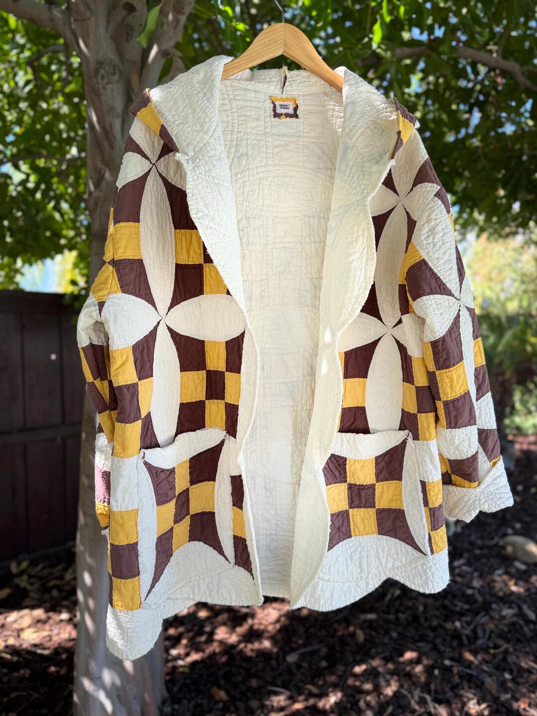 Autumn Vintage Quilt Hoodie | Hand Stitched | One-of-a-kind Cozy ...