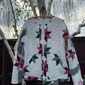 Vintage Star Quilt Coat With Zipper! (medium - XL) - Etsy
