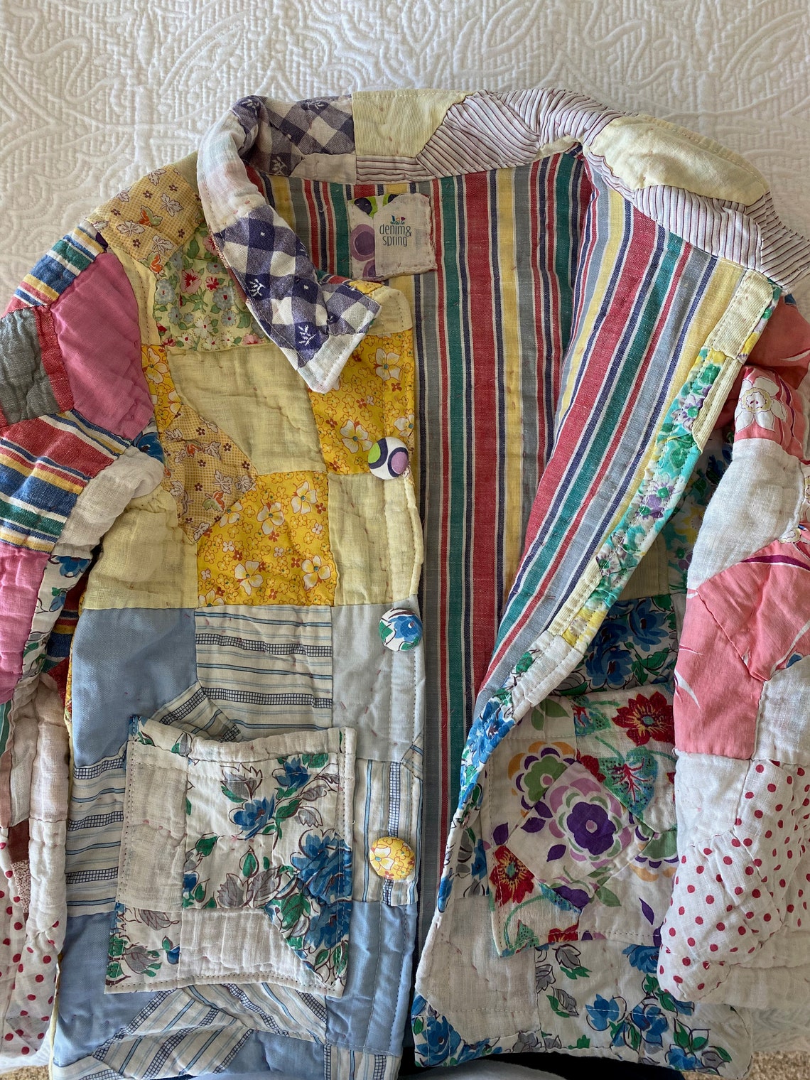 Child's Vintage Patchwork Quilt Chore Coat - Etsy