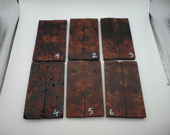 Bayur Burl Stabilized Handle Wood Stabilized Knife Handle Scales Knife ...