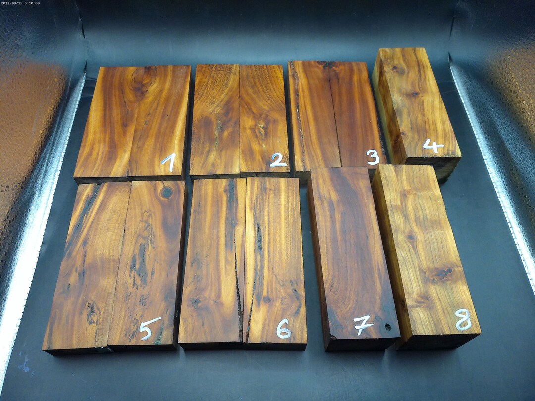 Plum Stabilized Handle Wood Knife Handle Block Turning Wood Burl Wood Stabilized Knife Handle ...