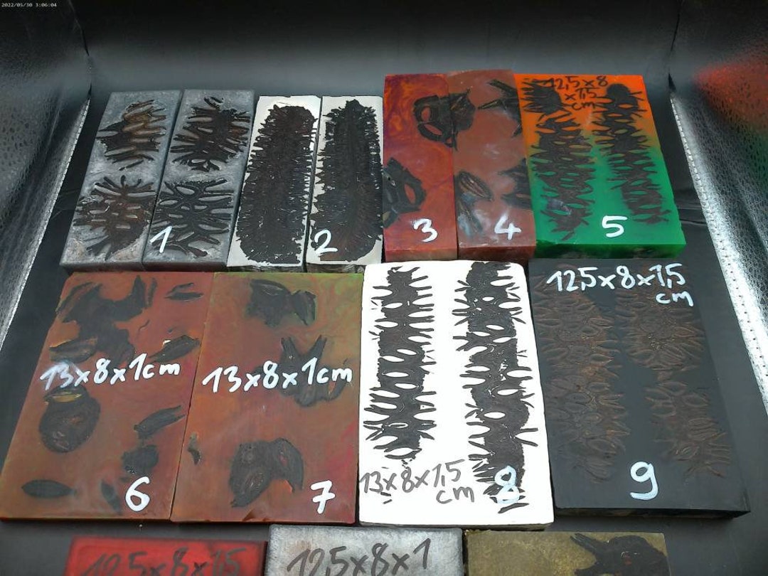 Banksia TONGUE STABILIZED Grip Wood Knife Block Drechselholz Knife ...