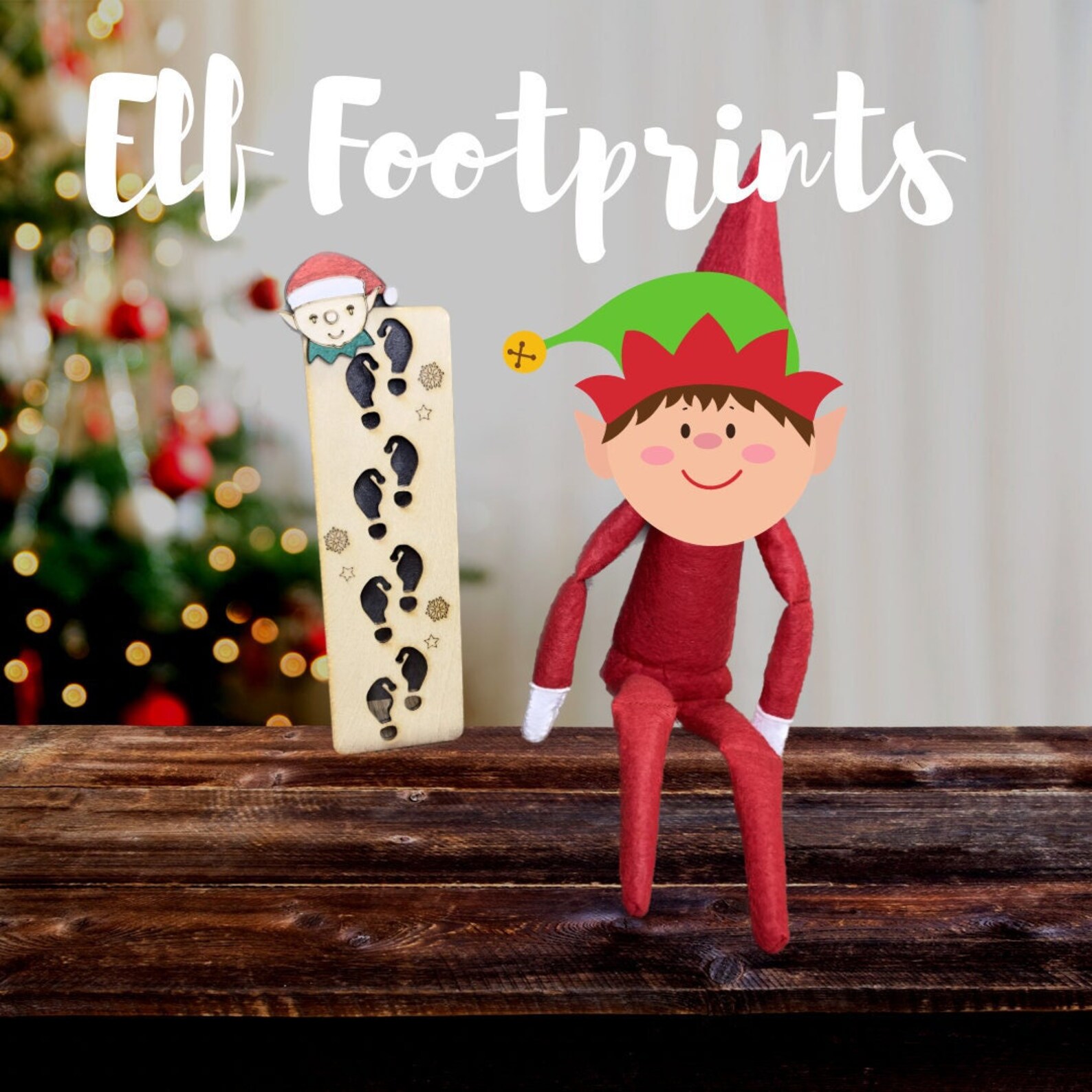 Elf Footprint Stencil for Christmas - Etsy