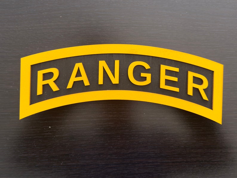 US Army Ranger Tab Laser Cut & Painted - Etsy
