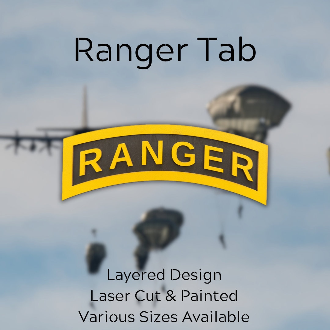 US Army Ranger Tab - Laser Cut & Painted - Etsy