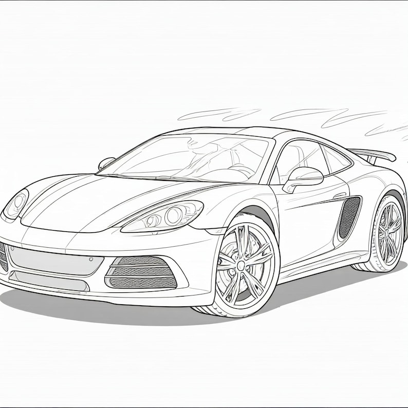 Rev up Your Creativity: Porsche Coloring Pages Perfect for Adults and ...