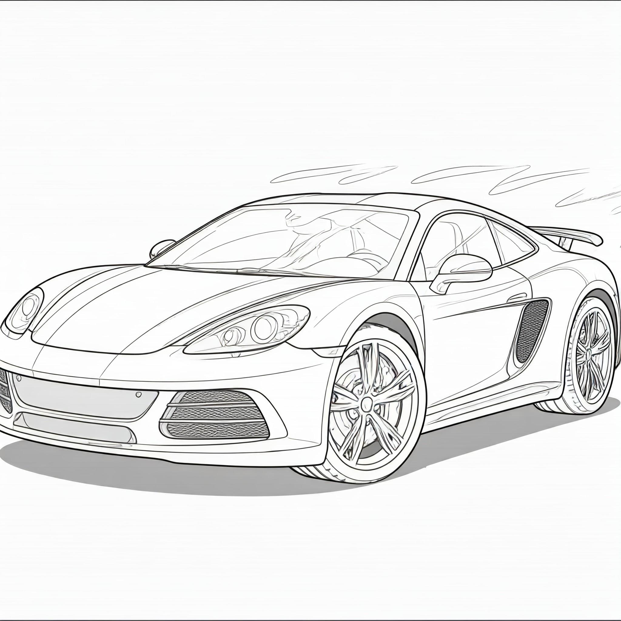 Porsche Coloring Pages: 10 Printable Car Designs (digital Download) - Etsy