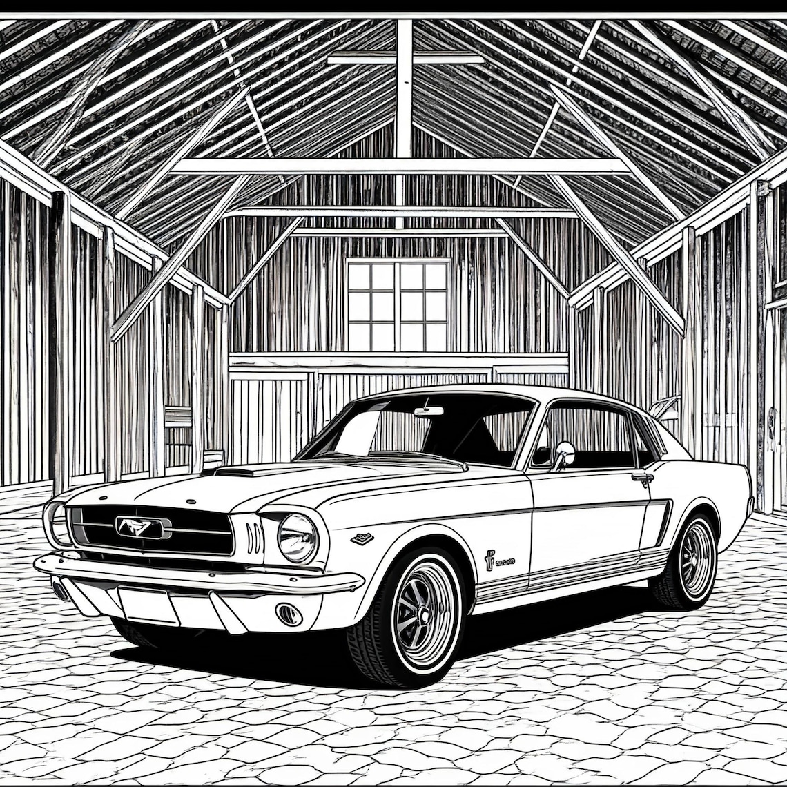 15 Ford Mustang Coloring Pages: Classic and Modern Perfect for Adults ...