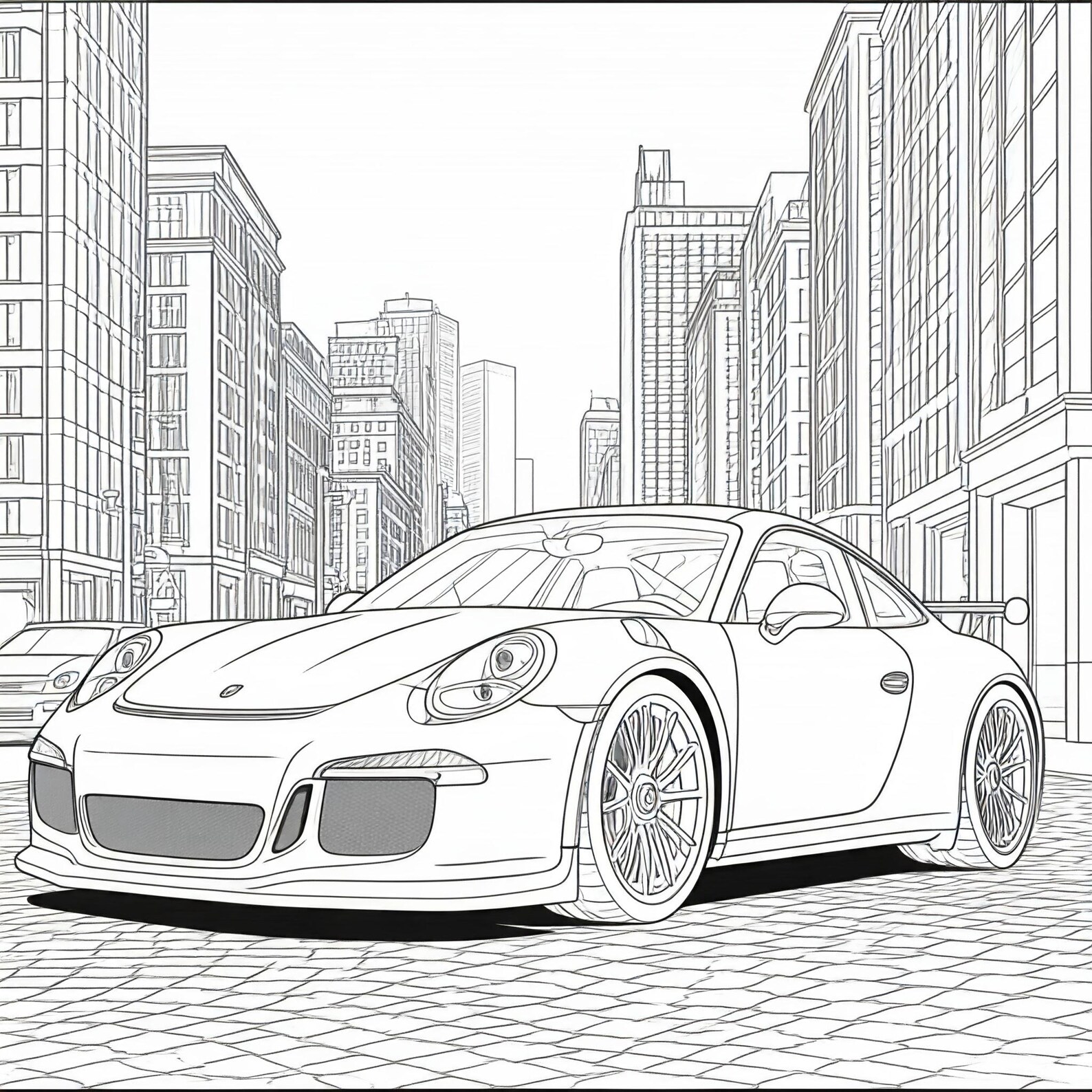 Rev up Your Creativity: Porsche Coloring Pages Perfect for Adults and ...