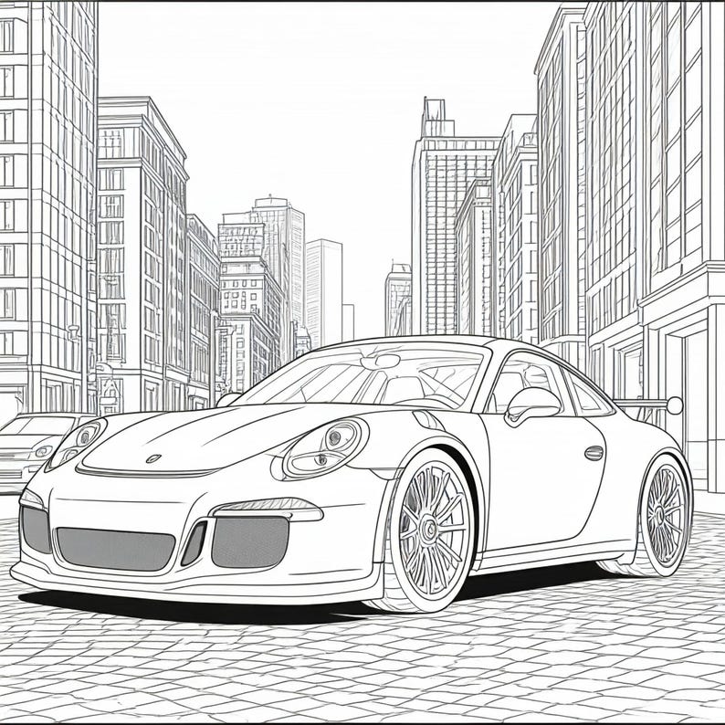 Rev up Your Creativity: Porsche Coloring Pages Perfect for Adults and ...