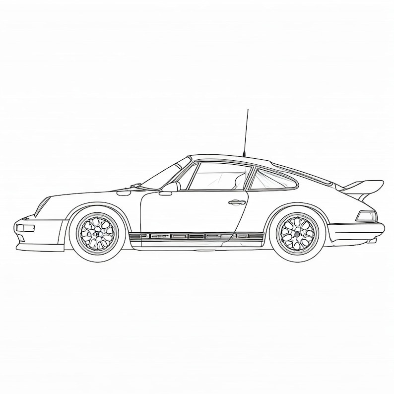 Rev up Your Creativity: Porsche Coloring Pages Perfect for Adults and ...