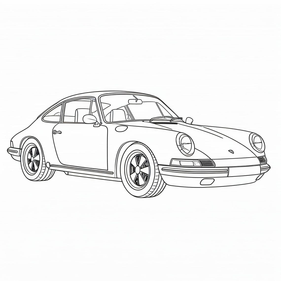 Rev up Your Creativity: Porsche Coloring Pages Perfect for Adults and ...