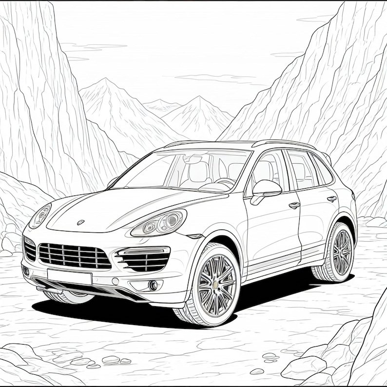 Rev up Your Creativity: Porsche Coloring Pages Perfect for Adults and ...