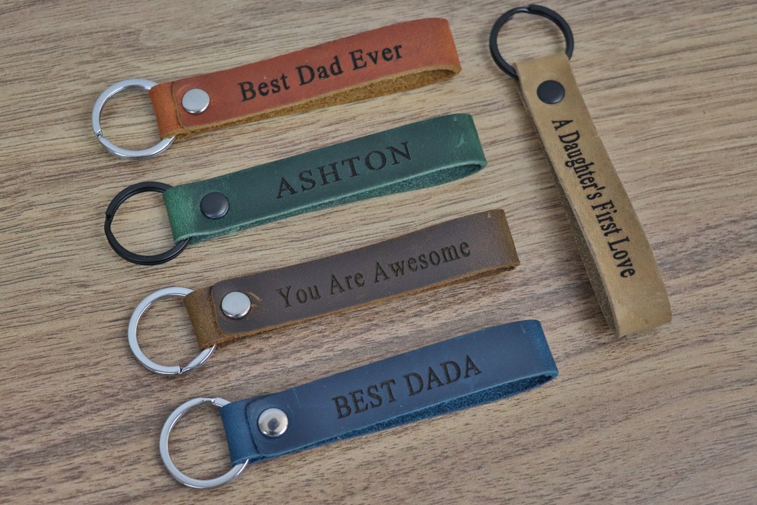 PAPA KEYCHAIN, Papa Leather Keychain, Papa Gift, Gifts for Papa, Papa ...