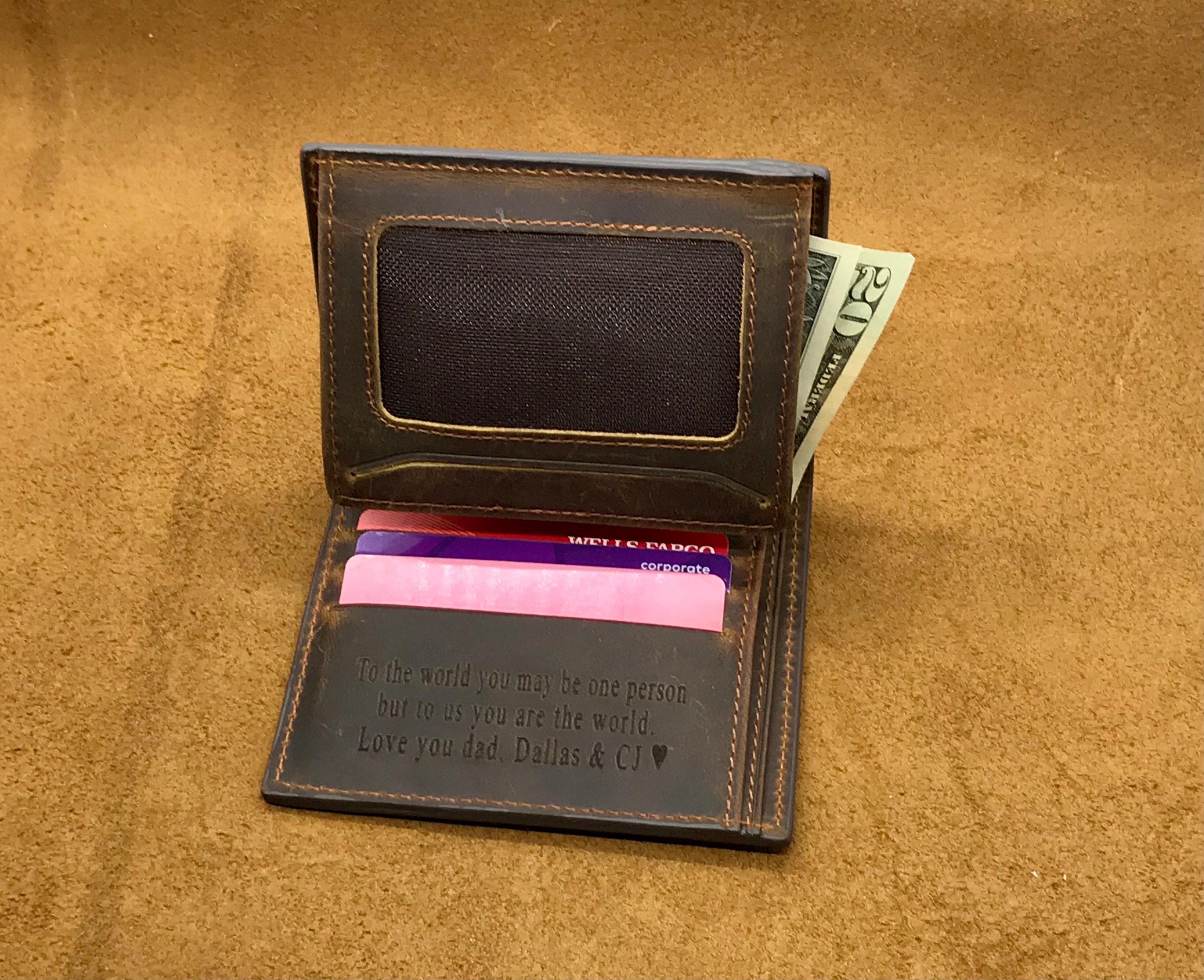 TRIFOLD WALLETS for MEN Men's Leather Trifold Wallet | Etsy