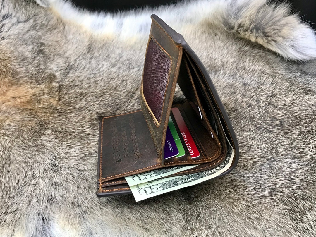 TRIFOLD MENS WALLET, Men's Leather Trifold Wallet, Personalized Mens ...