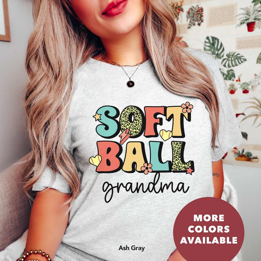 Softball Grandma Shirt, Cute Softball Tee, Biggest Fan, Softball Granny ...