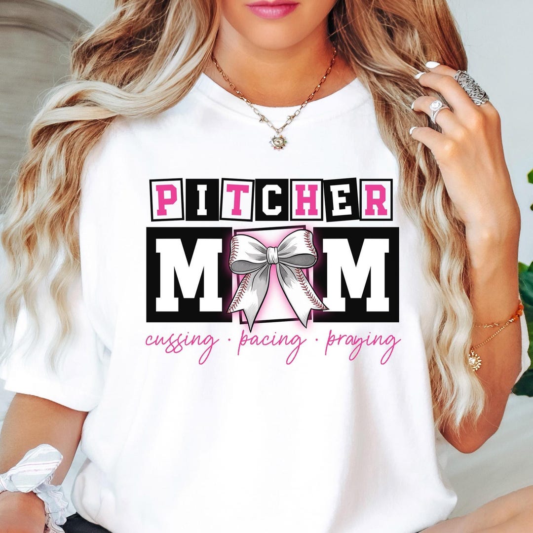 Pitcher Mom, Bucket Mom, Baseball Mom Shirt, Funny Baseball Mom Tee ...
