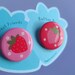 Berry Best Friends - Cute 1 Inch Strawberry Button Pin Duo - Gift for ...