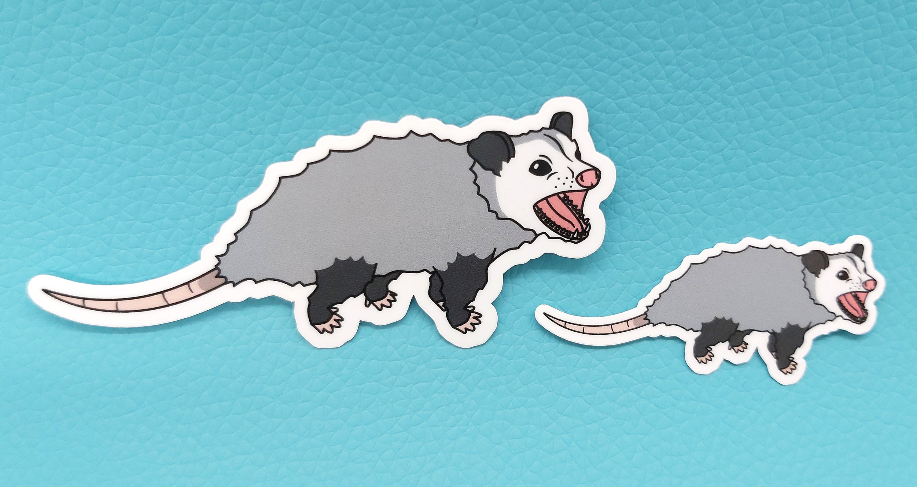 Cute Hissing Opossum Waterproof Glossy Vinyl Sticker | Etsy
