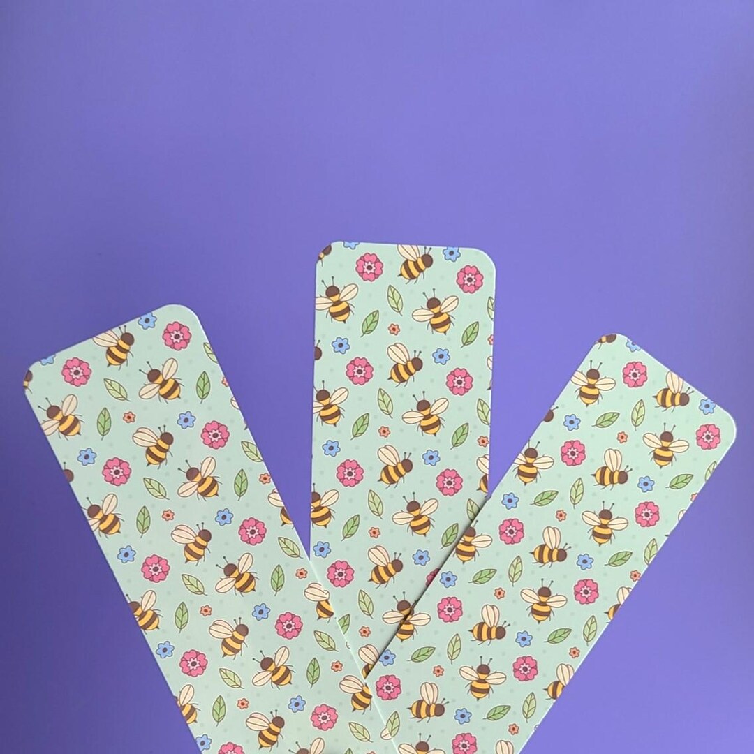 Bees and Wildflowers - Glossy 2x8 Inch Bee Bookmark - Etsy