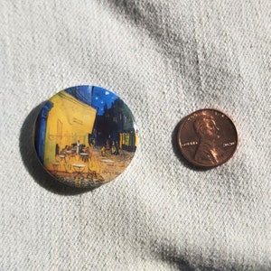 Van Gogh Painting Pins - Set of 5 Plastic Backed Button Pins - Etsy