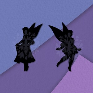 Siluetas de hadas - 10 archivos png y svg de descarga digital para ...