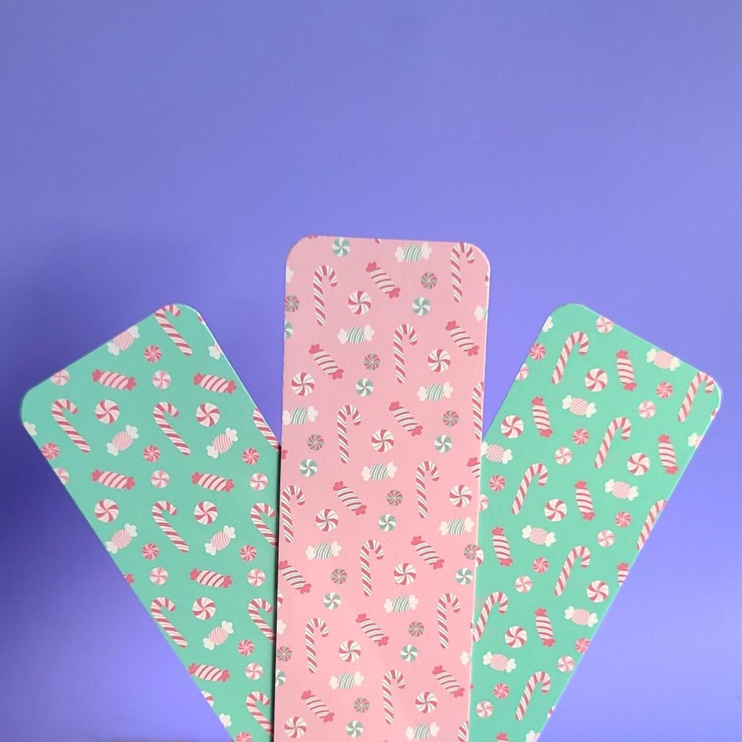 Candy Canes and Peppermints - Glossy 2x8 Inch Candy Bookmark - Etsy