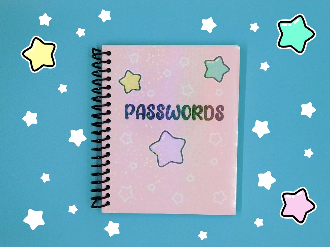 Password Notebook - 4x5 Glittery Star Notebook for Saving Passwords - Etsy