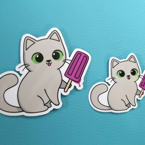 Summer Kitties - Waterproof Glossy Vinyl Cat Stickers - Etsy