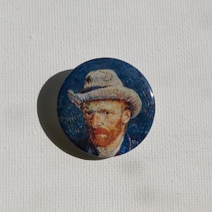 Van Gogh Painting Pins - Set of 5 Plastic Backed Button Pins - Etsy