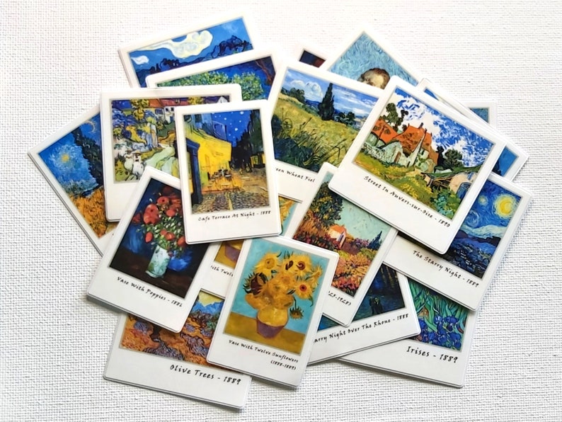 Van Gogh Painting Stickers Mystery Pack of 6 Waterproof - Etsy