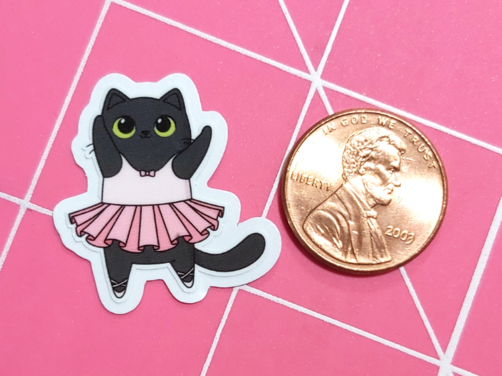 Itty Bitty Tiny Little Cat Stickers Waterproof Glossy Vinyl - Etsy