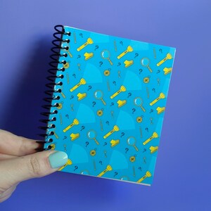 Mystery Novel - Mystery Themed Yellow and Blue Handmade 4x5 Tree Free ...