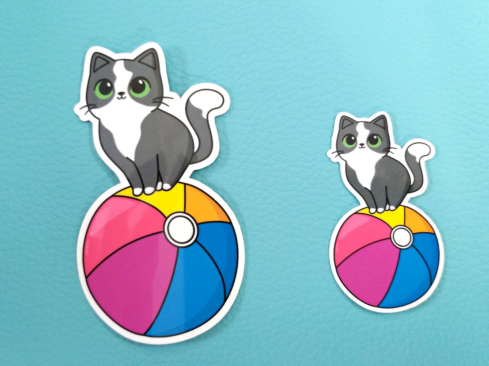 Summer Kitties Waterproof Glossy Vinyl Cat Stickers | Etsy