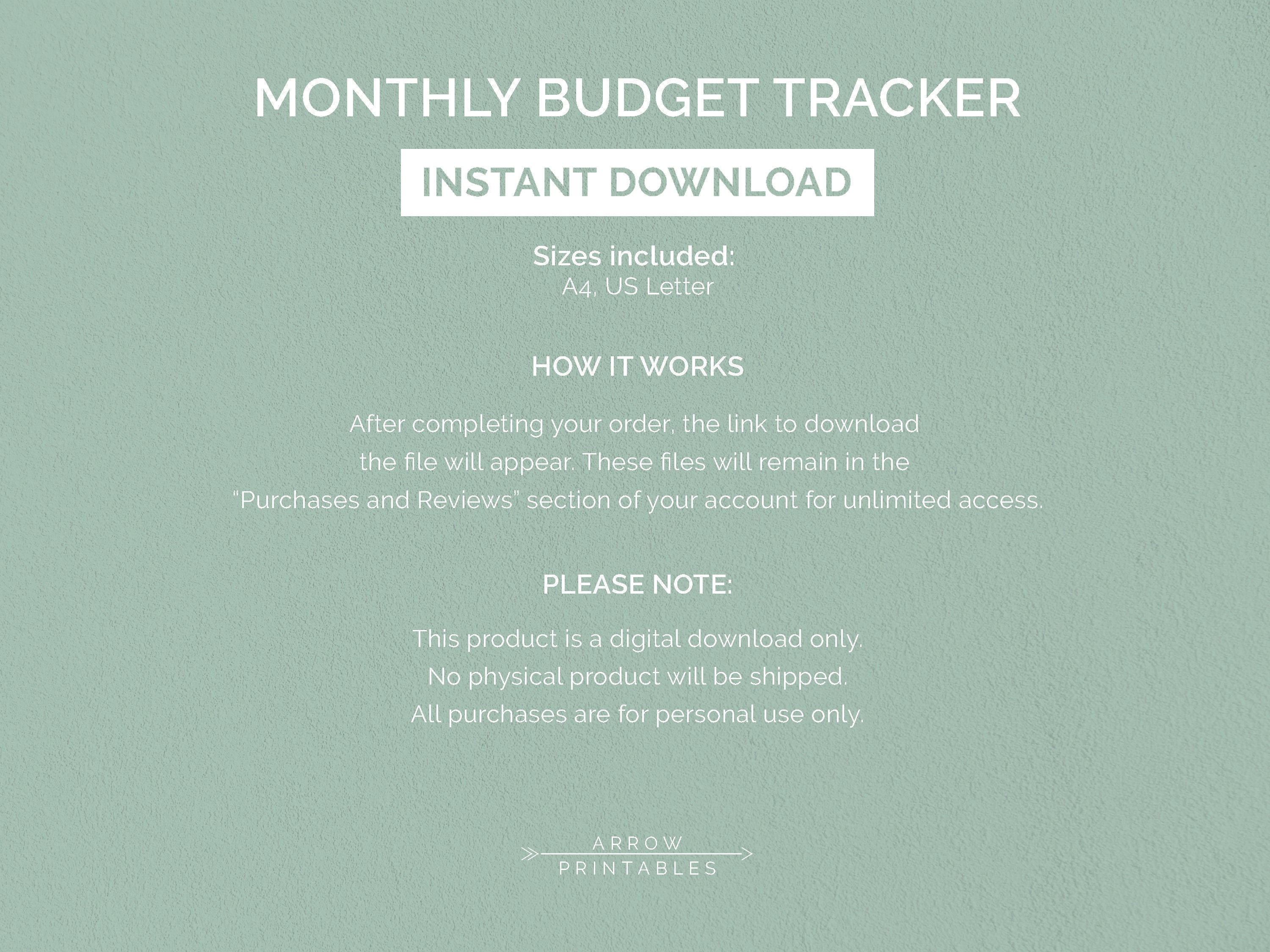 FINANCE: Monthly Budget Tracker | Printable | Personal Finance | A4 ...