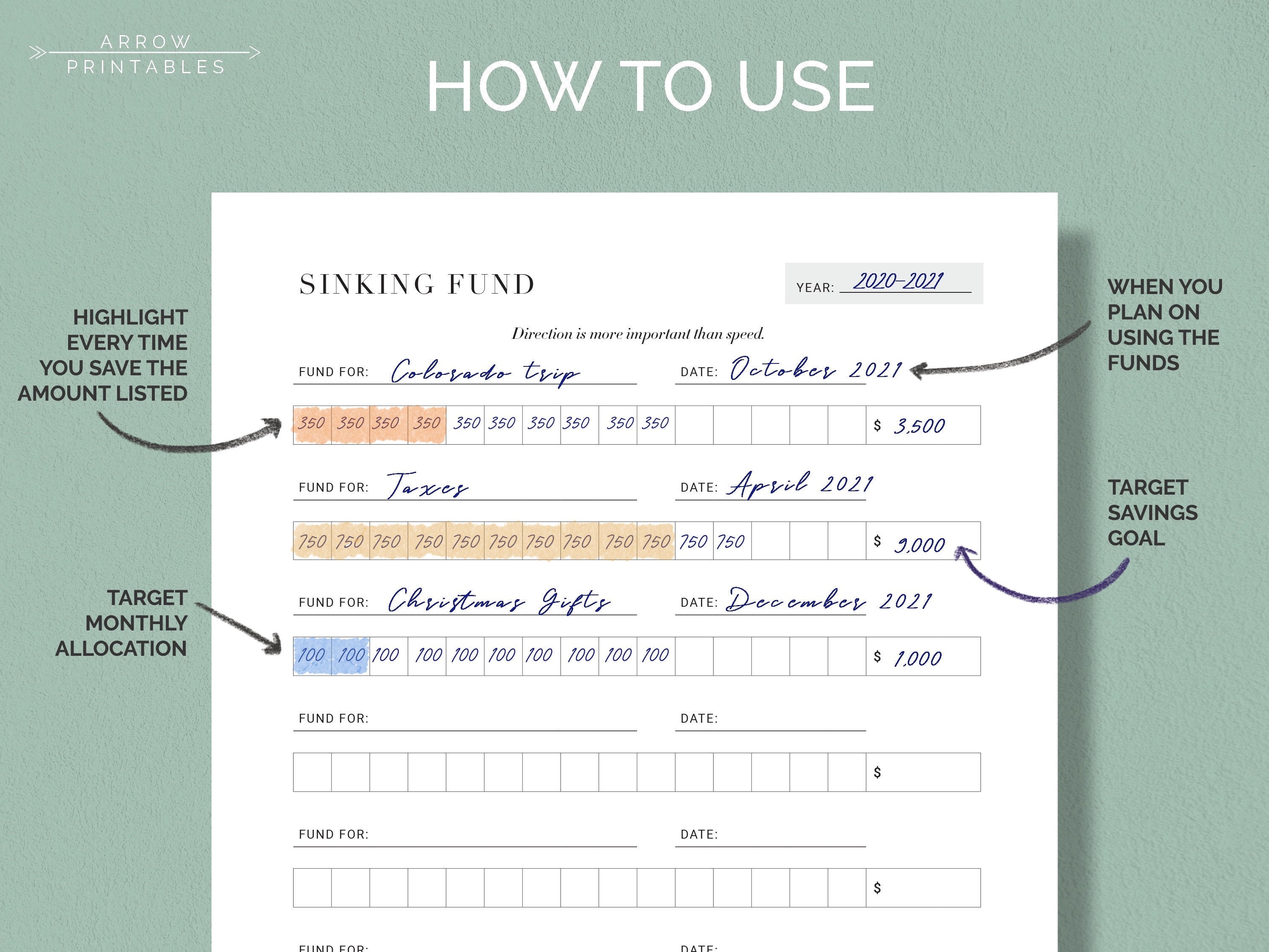 FINANCE: Sinking Funds Tracker | Printable | Personal Finance | A4 & US ...