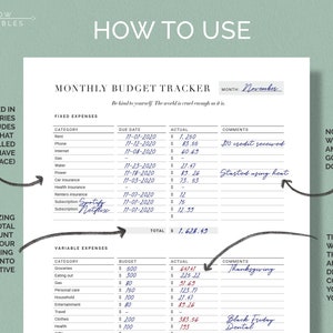 FINANCE: Monthly Budget Tracker | Printable | Personal Finance | A4 ...