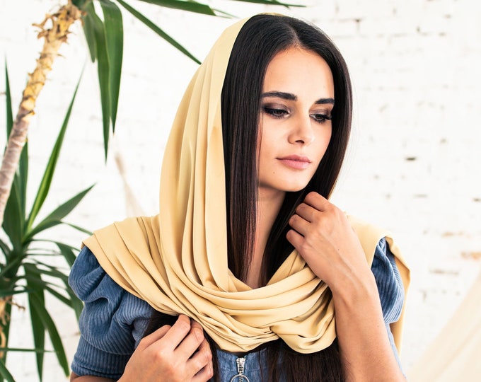 Soft Cotton Scarf Church Head Covering RUTTSHOP Catholic Head Wrap for ...