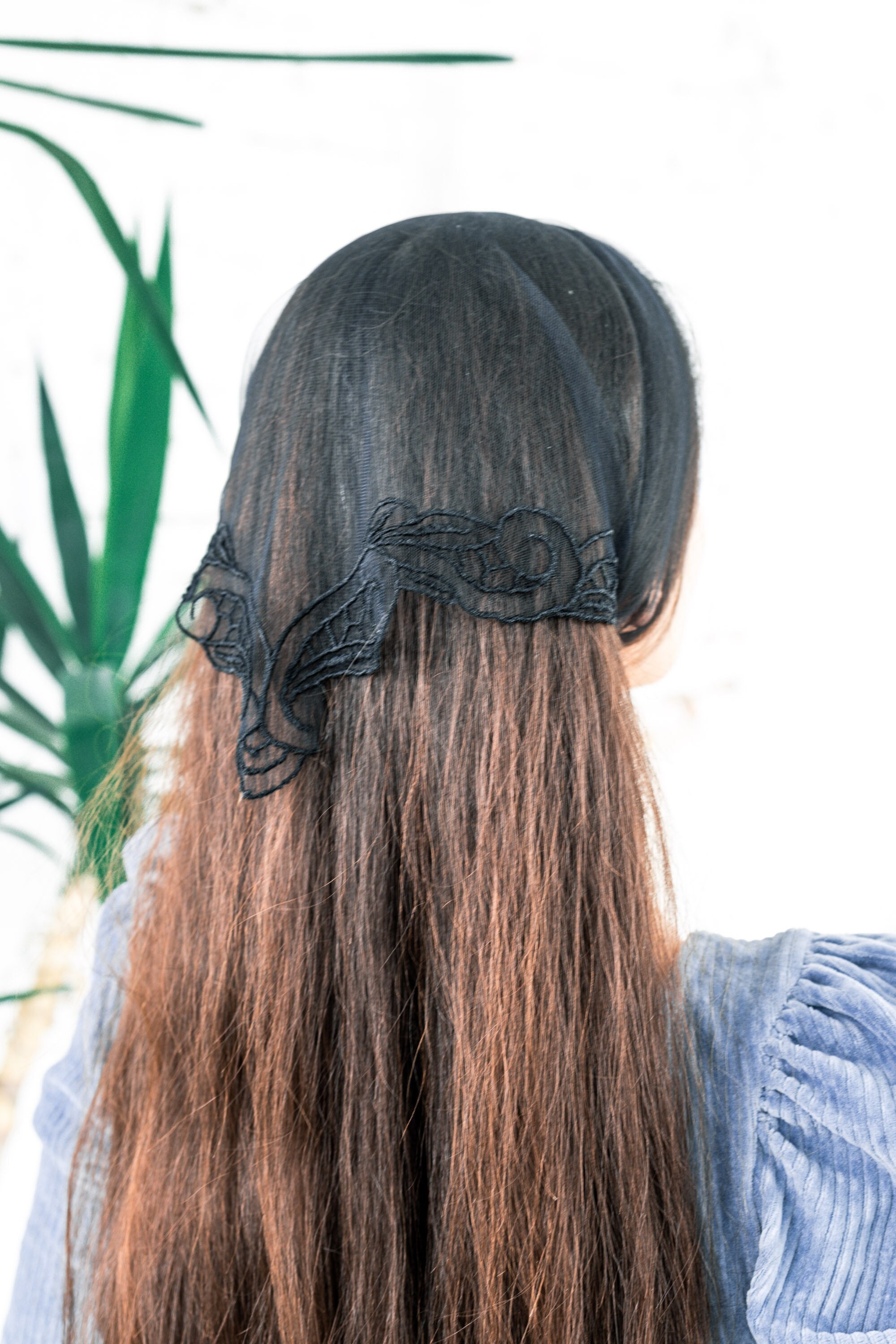 Black Church Triangle Kerchief Head Covering Wrap Sparkle - Etsy