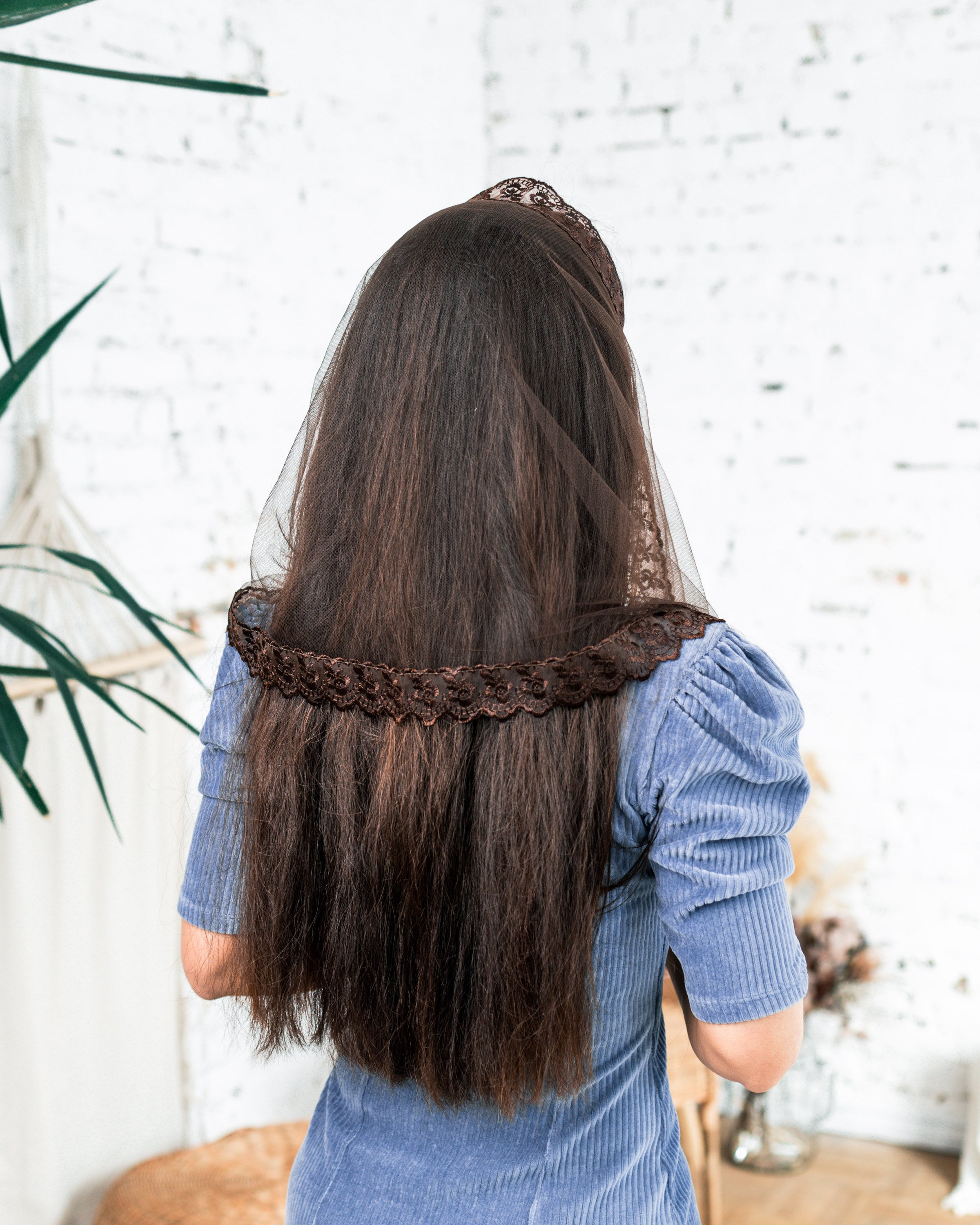 READY-TO-SHIP Brown Infinity Head Covering Shawl Decorated - Etsy
