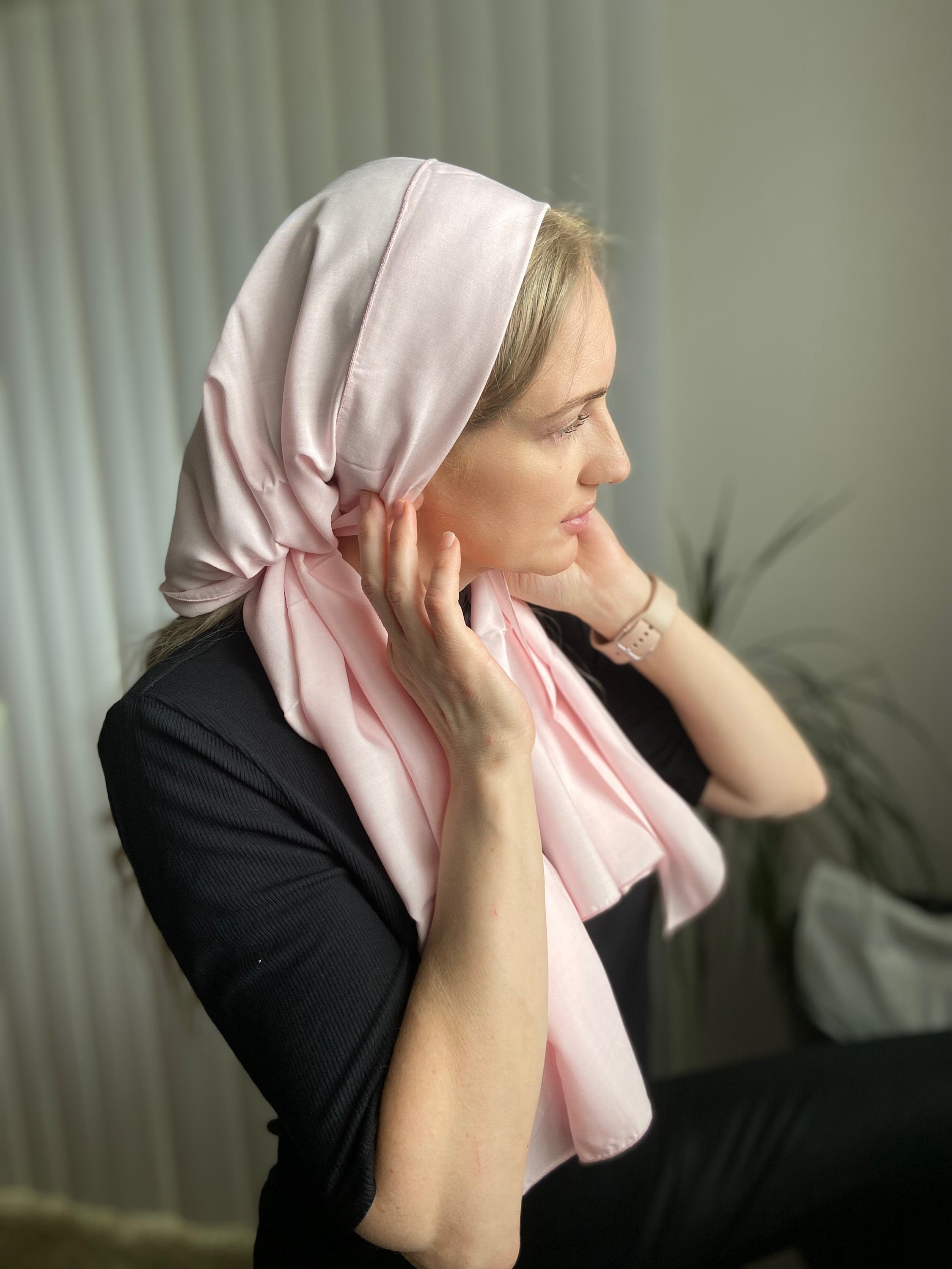 READY-TO-SHIP Soft Cotton Scarf Head Covering for Veiled Women Church ...