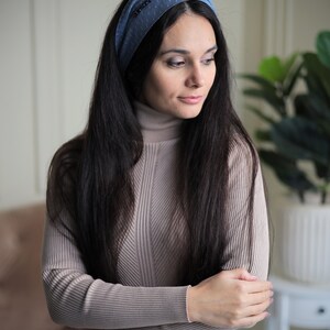 READY-TO-SHIP Tie Dotted Headband Decorated With Beaded Ribbon Church ...