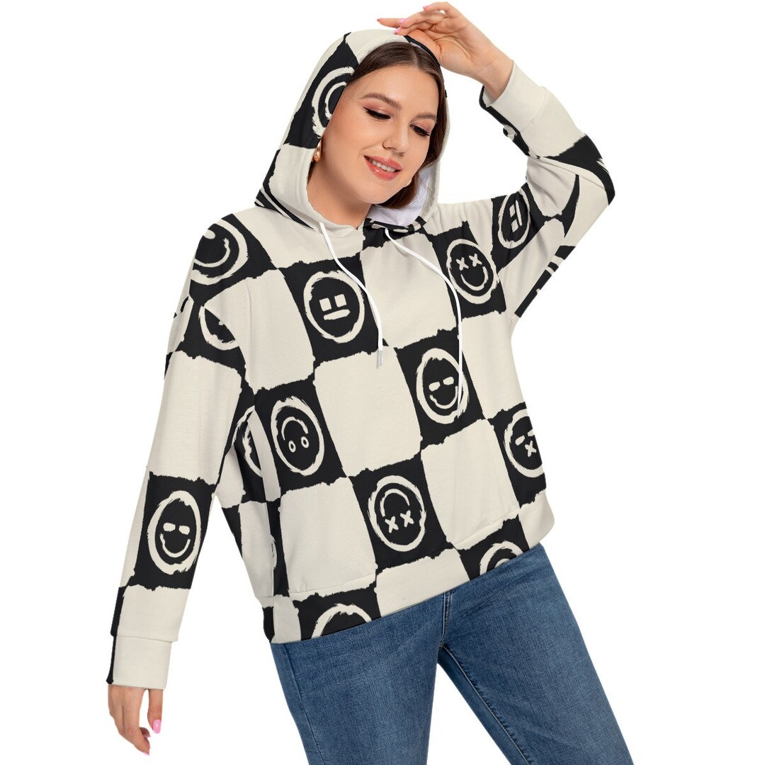 Teenage Dirtbag Checkered Emoji Smiley Emo All-over Print Women's Long ...