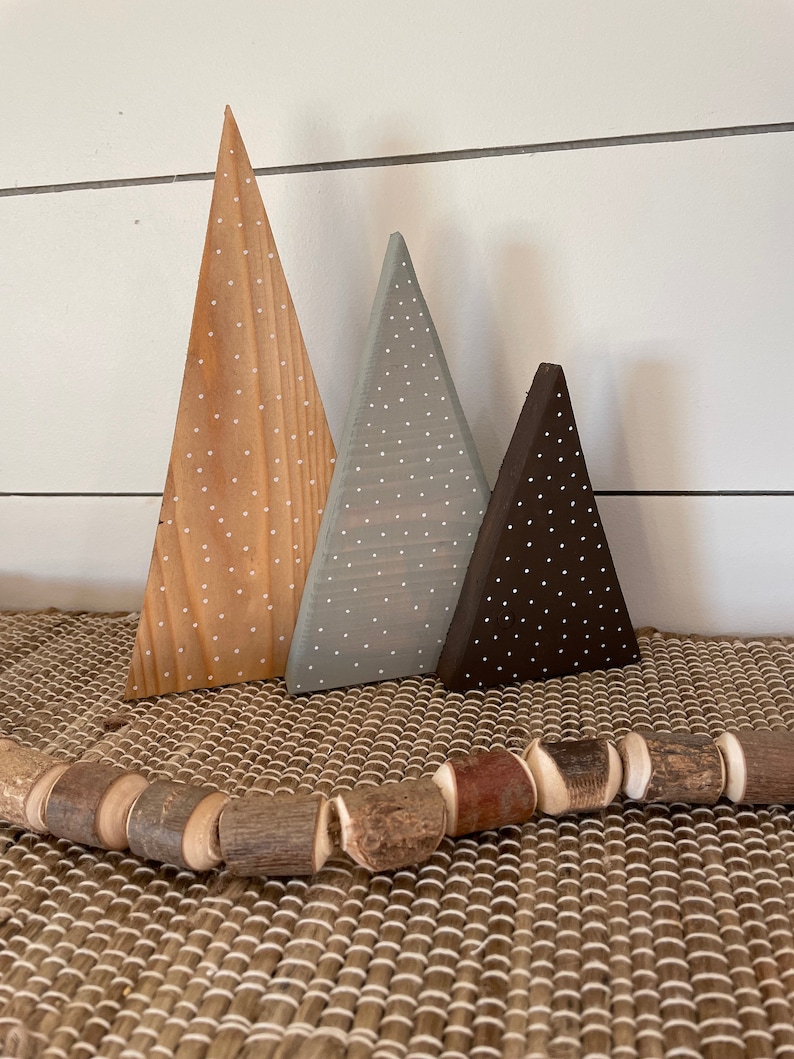 Set of 3 Modern Wood Trees Modern Farmhouse Christmas Tree | Etsy