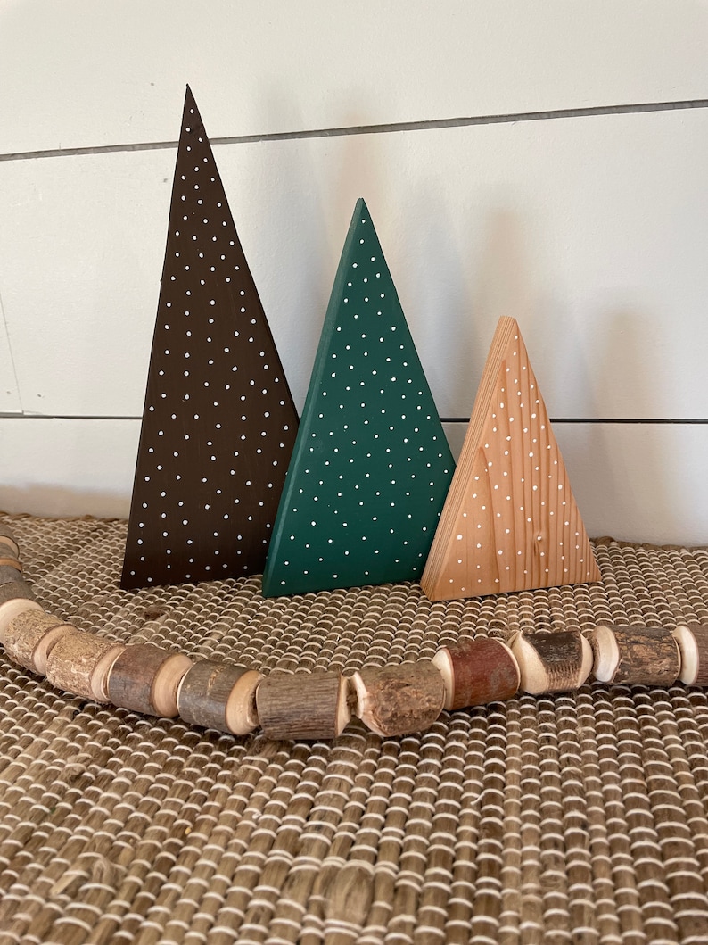 Set of 3 Modern Wood Trees Modern Farmhouse Christmas Tree | Etsy