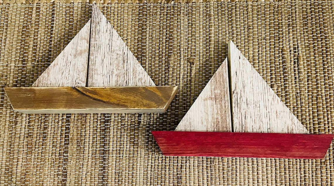 Rustic wood sailboat nautical decor boat decor summer | Etsy