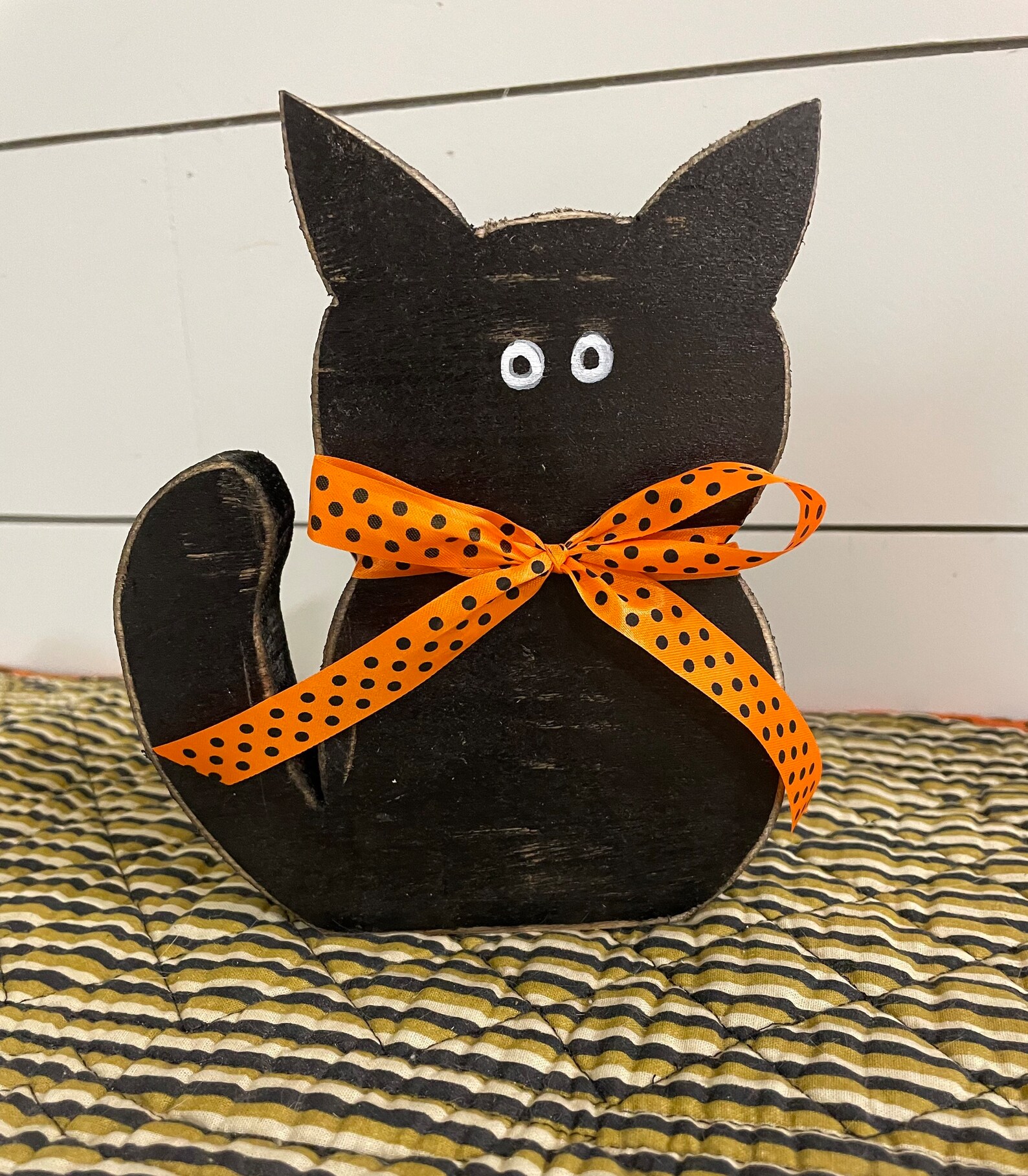 Black Cat Rustic Black Cat Wood Black Cat Halloween Cat - Etsy